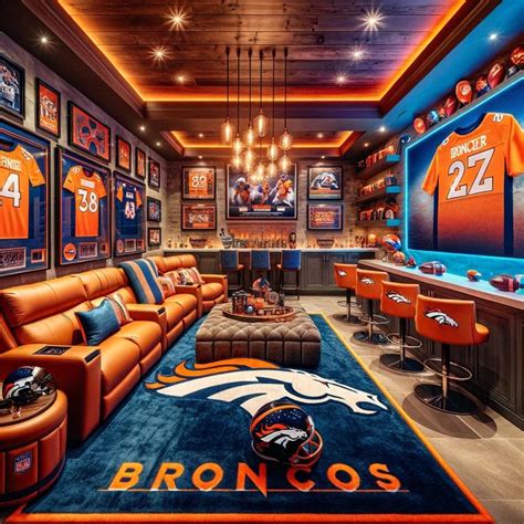 Denver Broncos Man Cave Denver Broncos Room Decor Denver Broncos