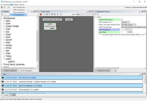 PIC32MX270 はじめて MPLAB Harmony 3 を使って Hello World