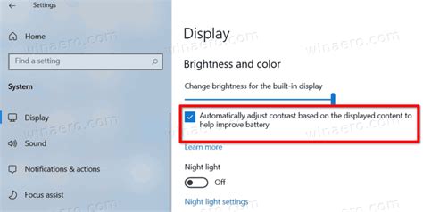 Disable Content Adaptive Brightness Control In Windows