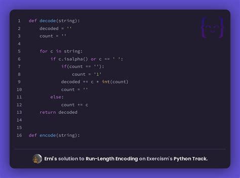 Ernis Solution For Run Length Encoding In Python On Exercism