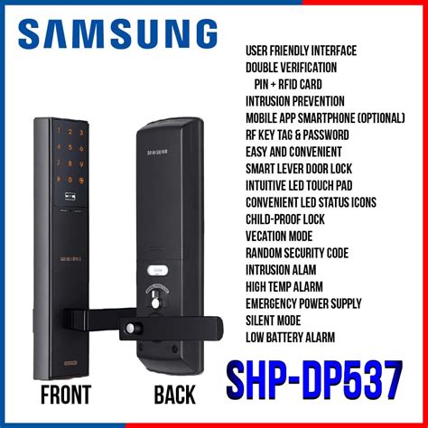 Samsung Shp Dh 537 Smart Door Lock Modern Security And Convenience Combined