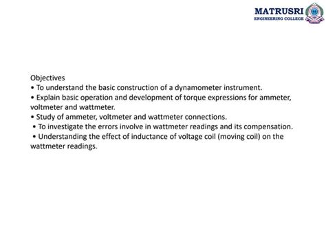 Electrical Measurements And Instrumentation Electrodynamometer Type Instruments Pdf