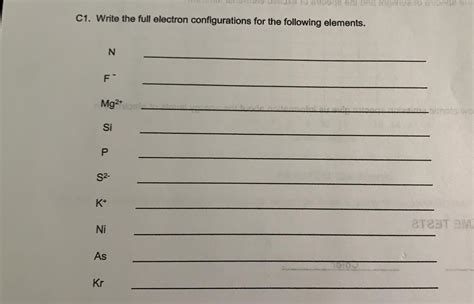 [answered] Write The Full Electron Configurations For The Following