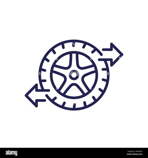 Wheel Alignment Line Icon Vector Stock Vector Image And Art Alamy