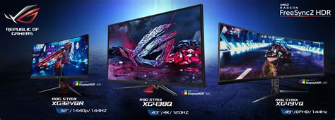 ASUS Announces A Triplet Of ROG Strix XG HDR Gaming Monitors That Support AMD FreeSync 2 For