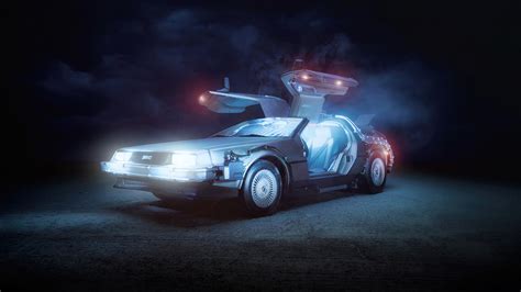 Delorean Time Machine From Back To The Future In 4k Hd Wallpaper Rare