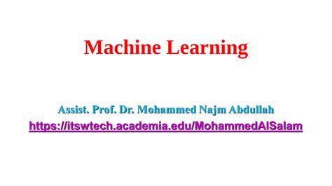 Machine Learning Presentation Docsity