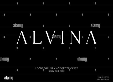 Abstract Minimalist Serif Typeface Display Font Vector Elegant Luxury Typography Style