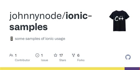 Github Johnnynode Ionic Samples Some Samples Of Ionic Usage