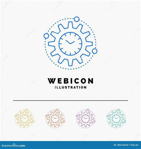 Efficiency Management Processing Productivity Project 5 Color Line