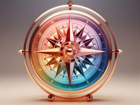 Premium Ai Image Beautiful Compass Design With Vibrant Colors