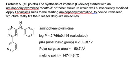 Problem 5 10 Points The Synthesis Of Imatinib