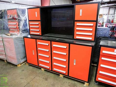 New Diggit 18hd 4c 0 18 Drawer Heavy Duty Workbench Cabinet Combo With Tools Roller Auctions