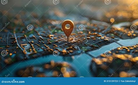 Urban Geofencing Concept With Pinpoint Focus Concept Geofencing Technology Urban Marketing