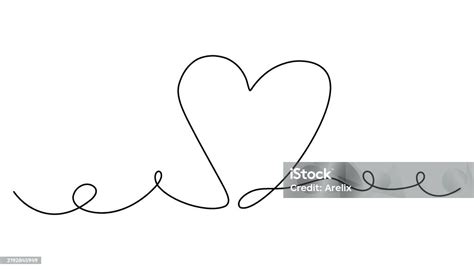 하나의 연속 선 하트 그리기 미니멀리스트 선형 낭만적 인 사랑 상징 심장 모양 발렌타인 데이 인사말 카드 디자인 벡터 고립 된 그림 공휴일에 대한 스톡 벡터 아트 및 기타