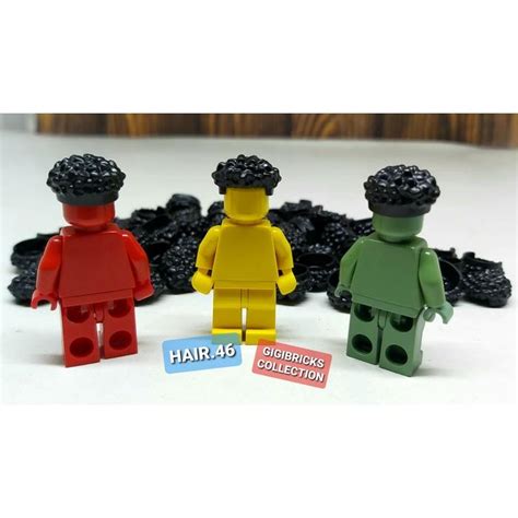Jual Lego Part Original Hair46 80682 Black Minifigure Hair Male