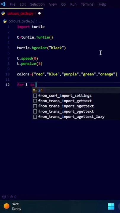 Draw A Colourful Circle With Python Turtle Youtube