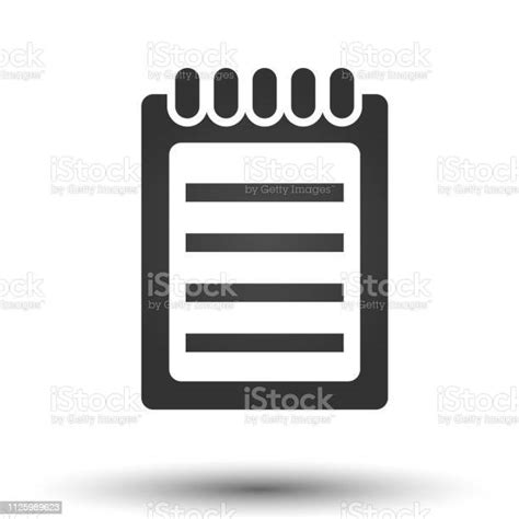 Notebok 아이콘입니다 흰색 배경에 고립 된 노트북의 간단한 평면 로고 벡터 일러스트입니다 개념에 대한 스톡 벡터 아트 및