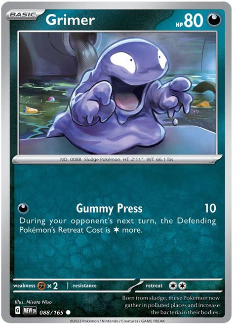 Grimer Scarlet And Violet 151 88 Pokemon Card