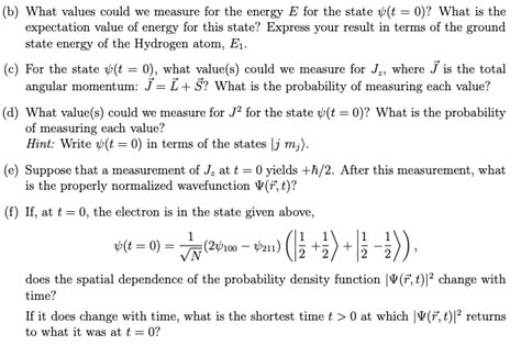 Solved Problem 3 An Electron In The Coulomb Field Of A