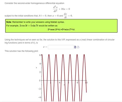 Solved Consider The Second Order Homogeneous Differential
