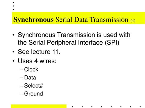 ppt serial data transmission synchronous and asynchronous methods powerpoint presentation