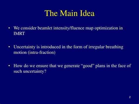 ppt principles of robust imrt optimization powerpoint presentation