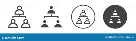 Hierarchical Structure Icon Vector Logo Outline 334047545