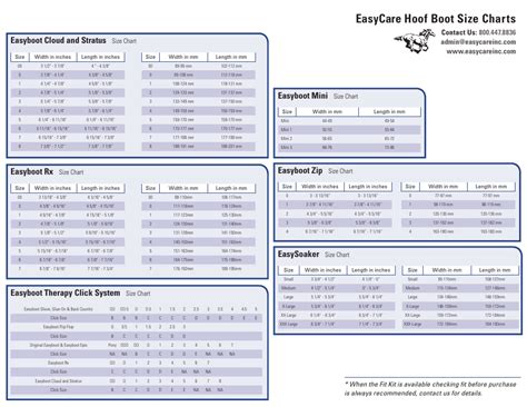 Hoof Boot Size Charts Tables Download Printable Pdf Templateroller