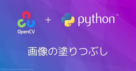 【python・opencv・numpy】画像の塗りつぶし Codevace