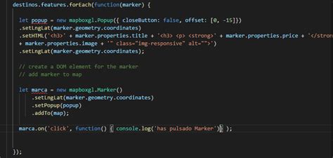 javascript Añadir evento Onclick a Marker Mapbox Angular6 Stack