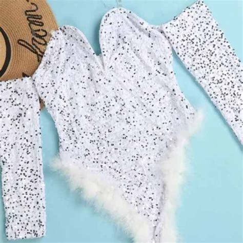 Taylor Swift Sparkly Sequin Sexy Bodysuit Gem