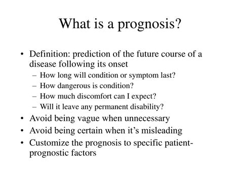PPT Prognosis PowerPoint Presentation Free Download ID 4109440