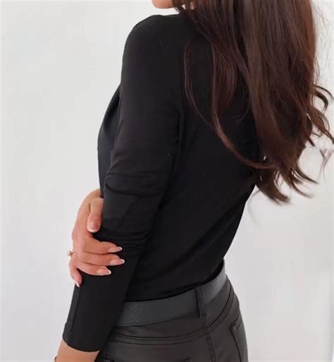 Long Sleeve Deep V Neck Sexy T Shirt Top Whaonck