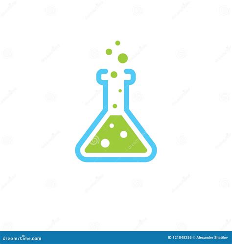 Science Lab Flask Chemical Laboratory Chemistry Research Flat Vector Illustration Isolated