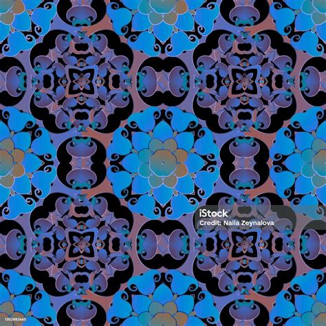 페이즐리 매끄러운 패턴 장식 아름다운 꽃 배경 부족 민족 스타일 반복 배경 파란색 페이즐리 꽃 잎 추상적 인 모양 라인 우아함 블루 장식 현대적인 디자인 0명에 대한 스톡