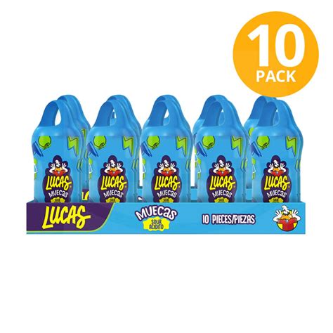 Lucas Muecas Sour Aciditos Paletas Lollipop Con Polvo 24 Gr Pack De