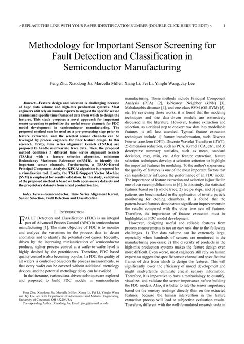 Fault Detection And Classification In Semiconductor Manufacturing At Gertrude Howard Blog