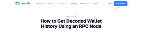 How To Get Decoded Wallet History Using An Rpc Node Moralis Apis