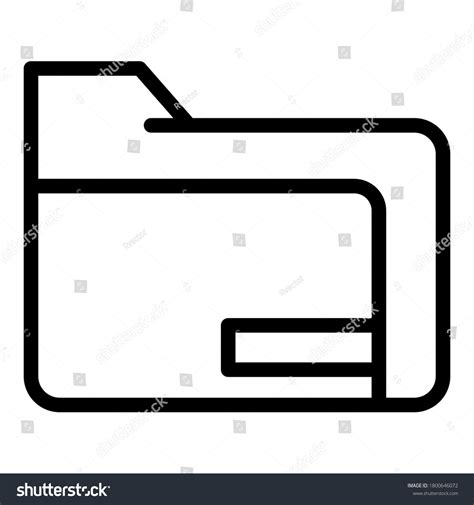 File Folder Icon Outline File Folder Stock Vector Royalty Free