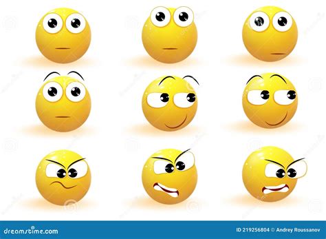 Emoji Emotion Icons Vector Collection Stock Vector Illustration Of Face Laugh 219256804