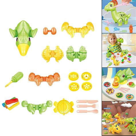 Dinosaurio Divertido Barro Coloreado Interacción Entre Padres E Hijos Juguete Niños Niños