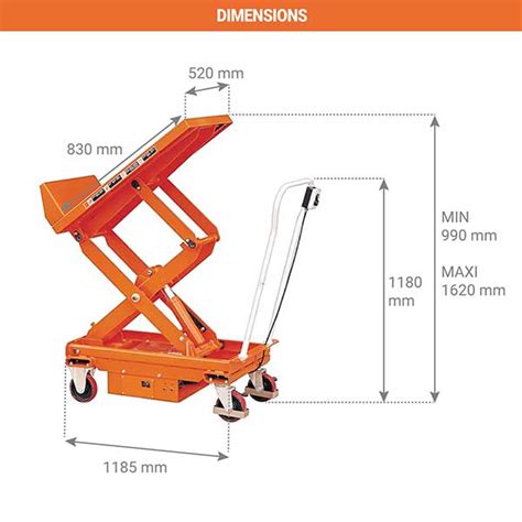 Table élévatrice électrique Inclinable Capacité Max 800kg