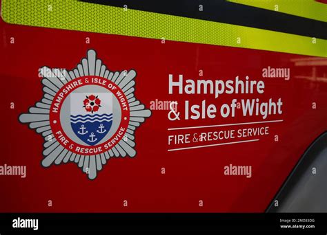 Hampshire And Isle Of Wight Fire And Rescue Service Badge On The Side