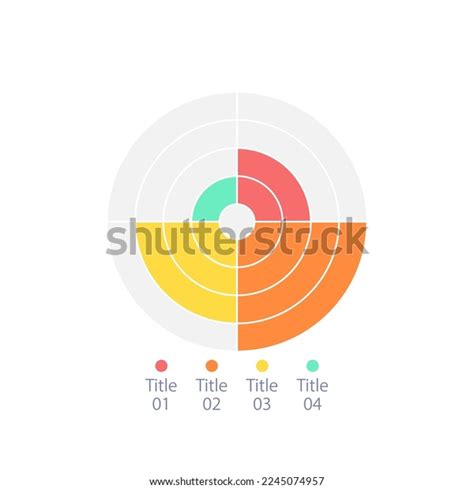 Concentric Circle Infographic Diagram Design Template Stock Vector