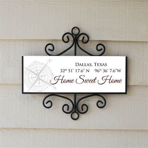 Personalized Home Sweet Home Coordinates Address Sign GiftsForYouNow