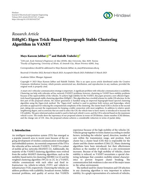Pdf Ethgsc Eigen Trick Based Hypergraph Stable Clustering Algorithm