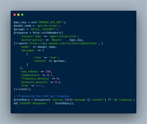 Laravel Openai Chatgpt Apiintegration Php Ai Webdevelopment