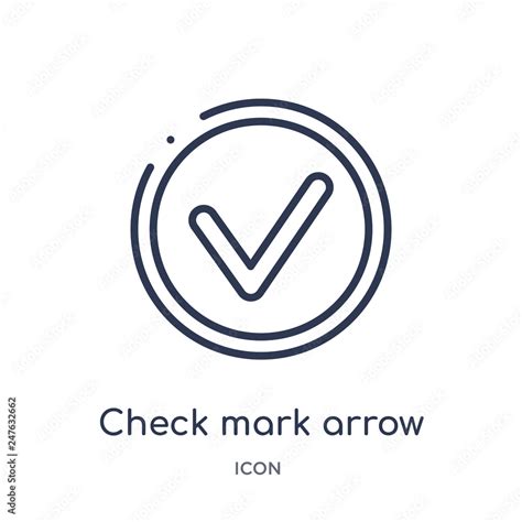 Check Mark Arrow Icon From User Interface Outline Collection Thin Line Check Mark Arrow Icon