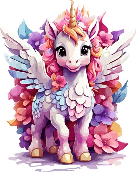 Cute Cartoon Pegasus